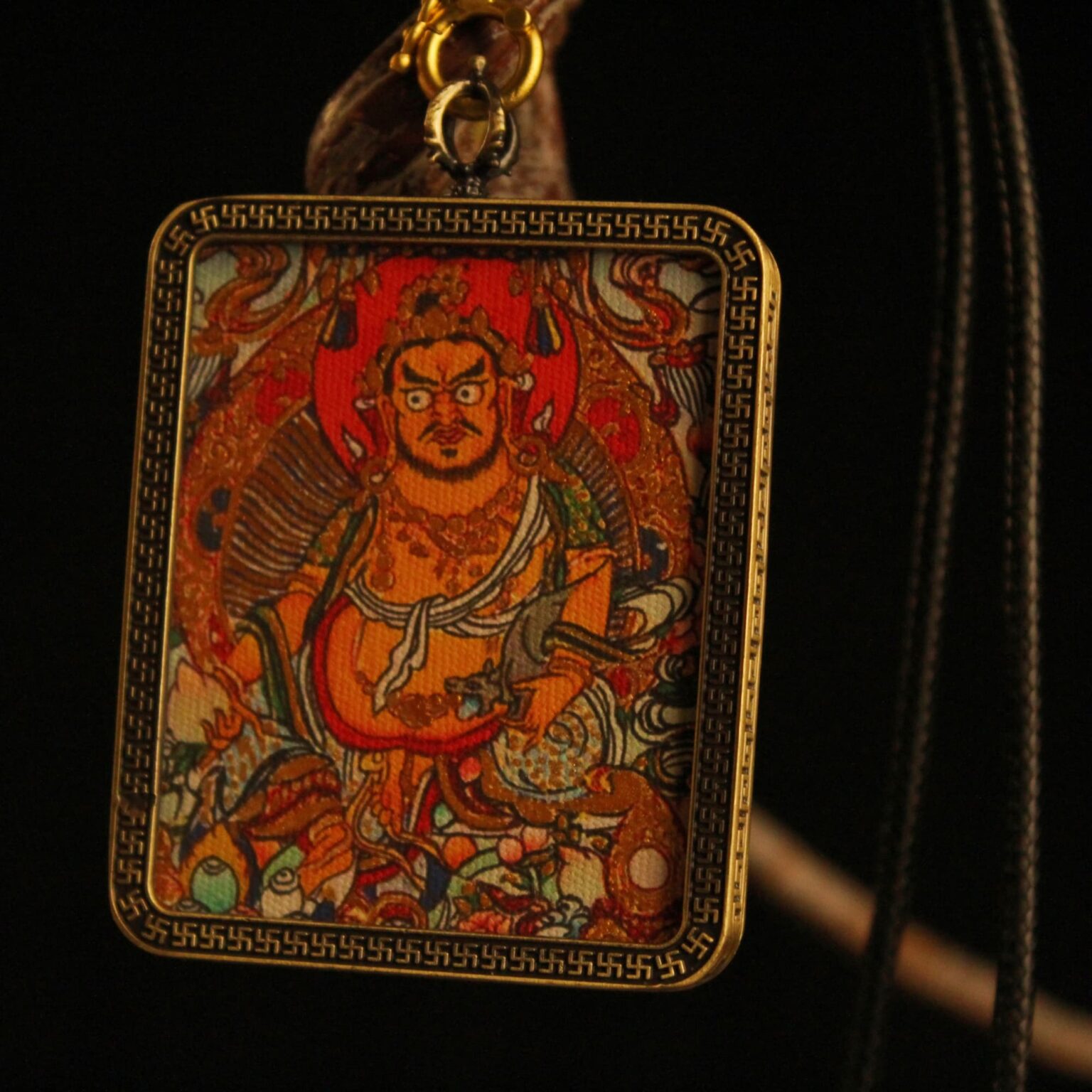 Centered Stillness Pendant - Thangka for Emotional Healing
