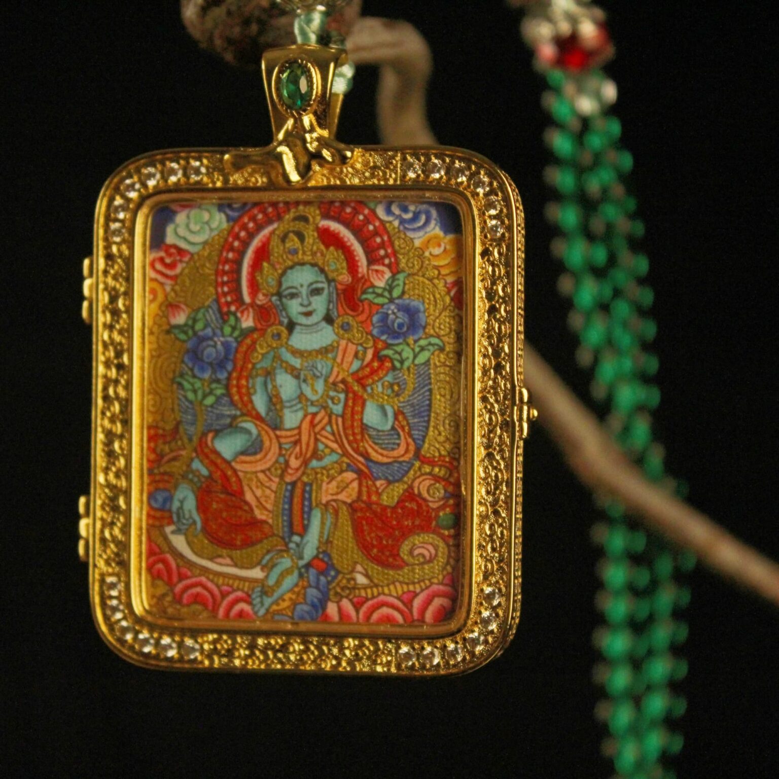 The "Face of Glory": Wrathful Protector Mask Thangka Locket | Ward Off ...